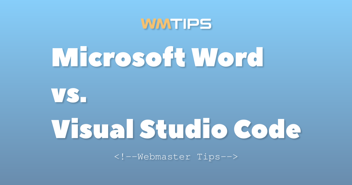 Microsoft Word vs. Visual Studio Code Usage Comparison
