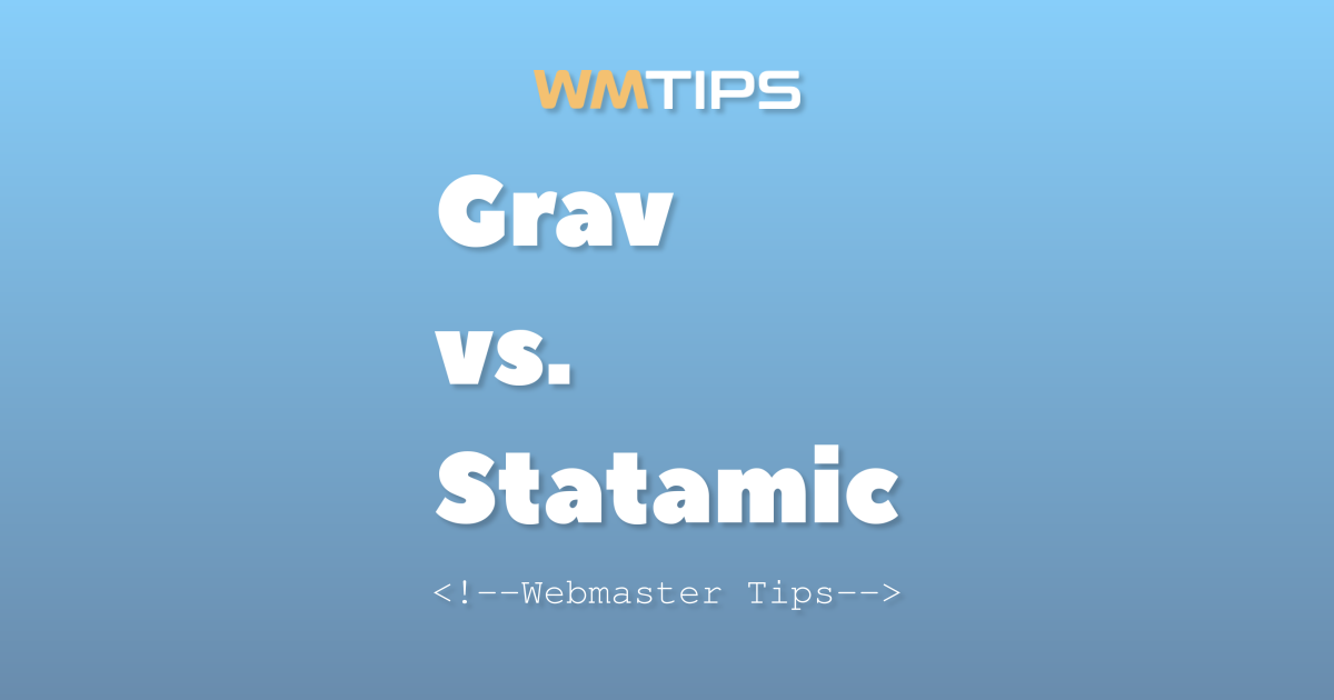 Grav vs. Statamic: 2026 Market Share & Usage Comparison
