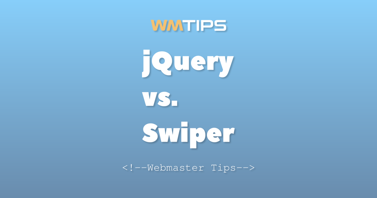 jQuery vs. Swiper Usage Comparison