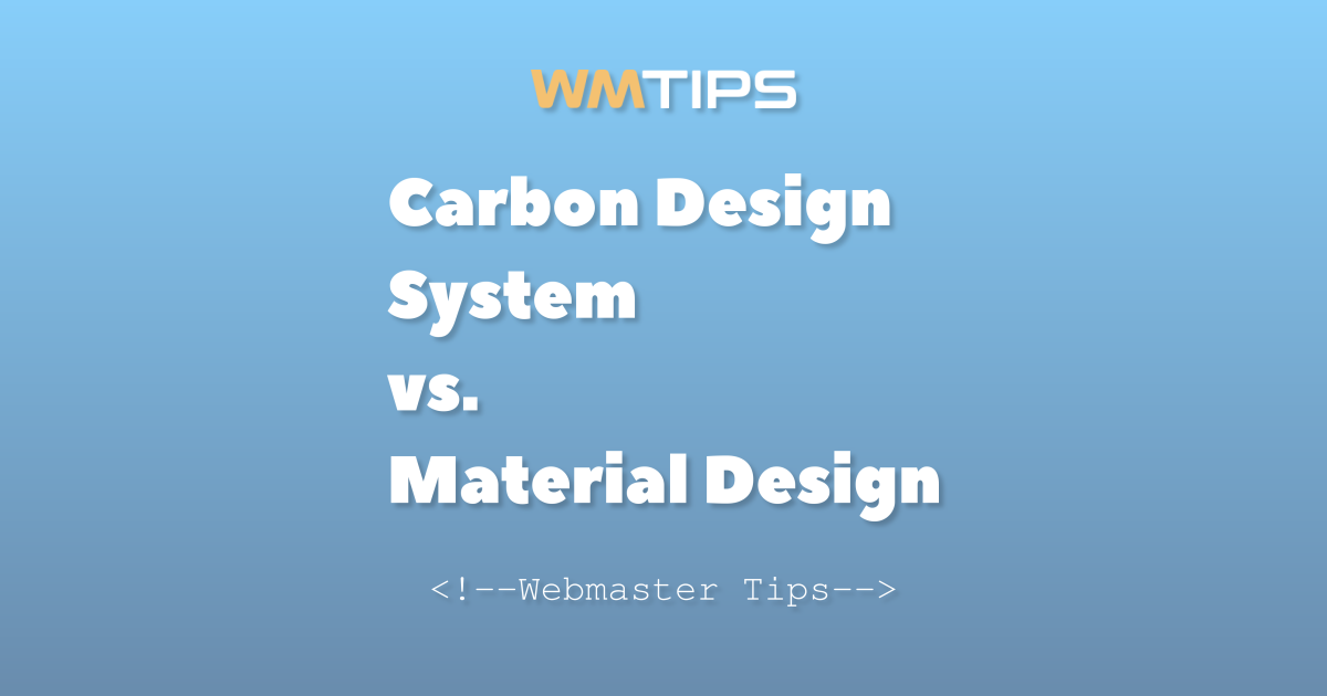 Carbon Design System vs. Material Design Usage Comparison