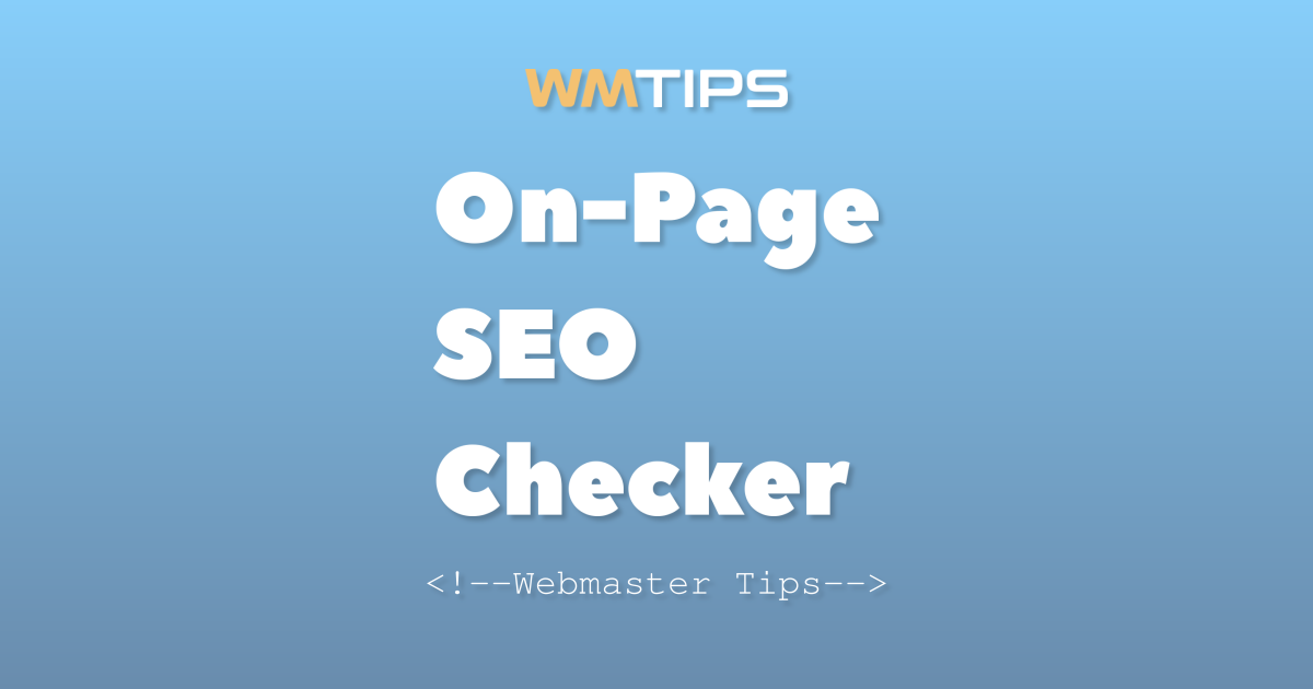 On-Page SEO Checker