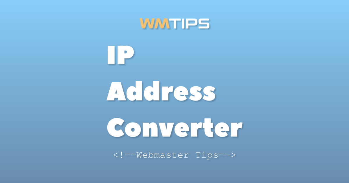 IP Address Converter