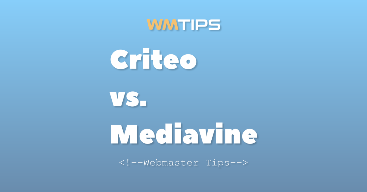 Criteo vs. Mediavine Usage Comparison