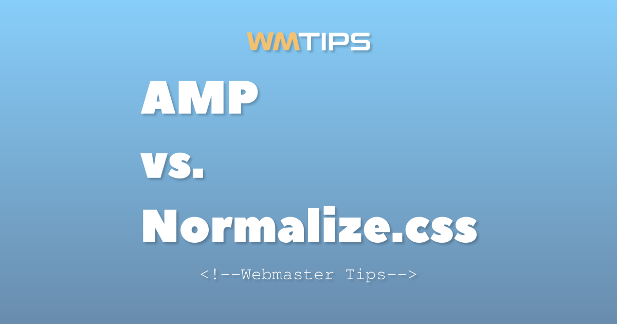 AMP vs. Normalize.css Usage Comparison