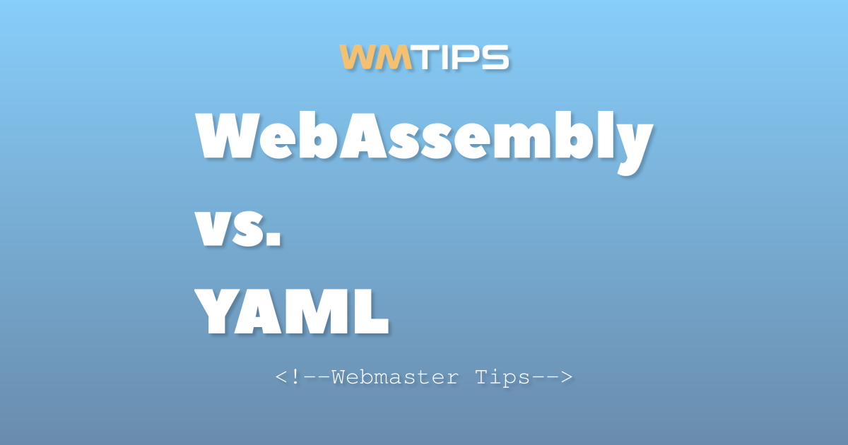 WebAssembly vs. YAML: 2026 Market Share & Usage Comparison