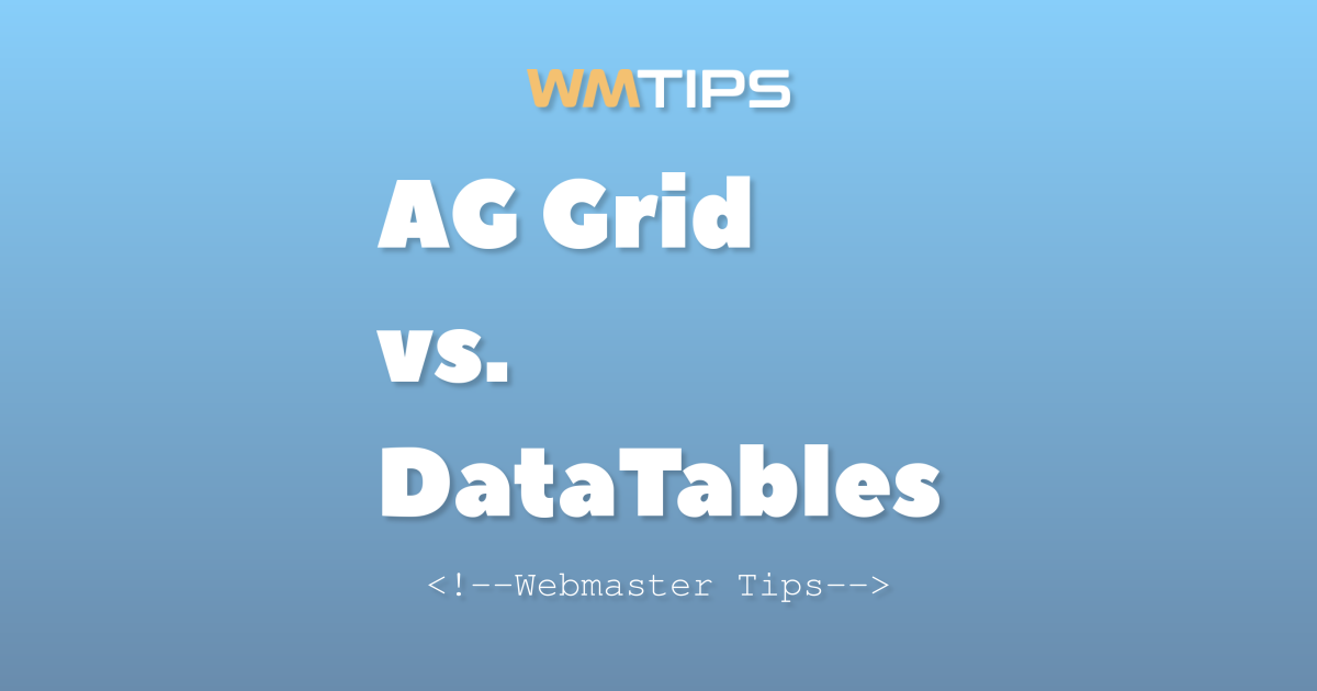 AG Grid vs. DataTables: 2026 Market Share & Usage Comparison