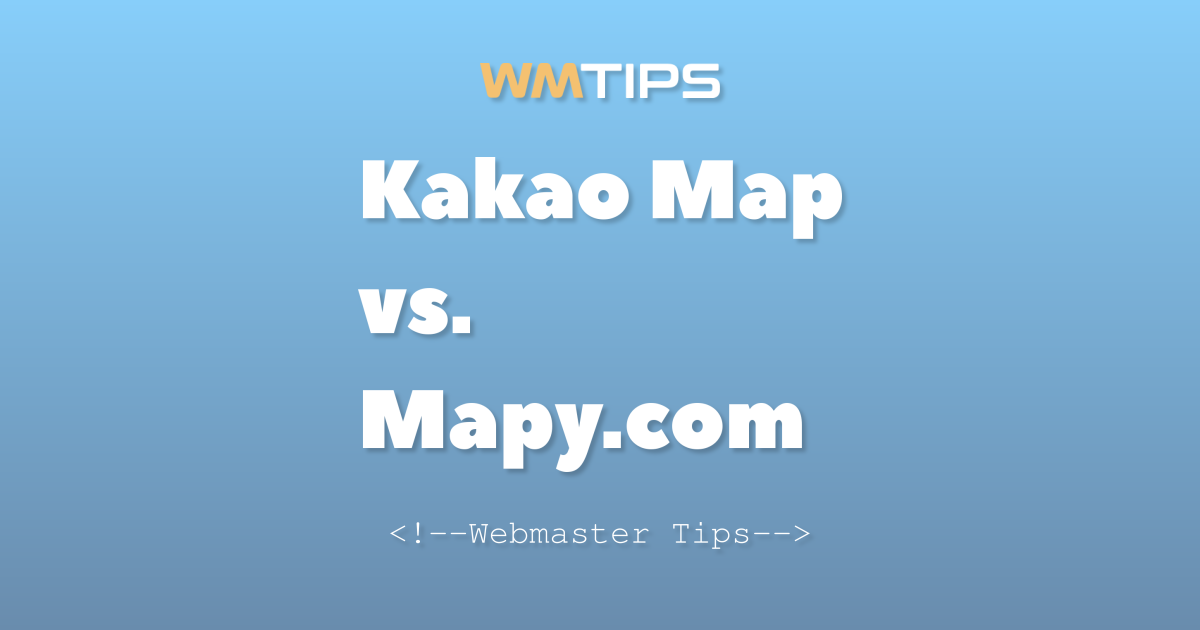 Kakao Map vs. Mapy.com Usage Comparison