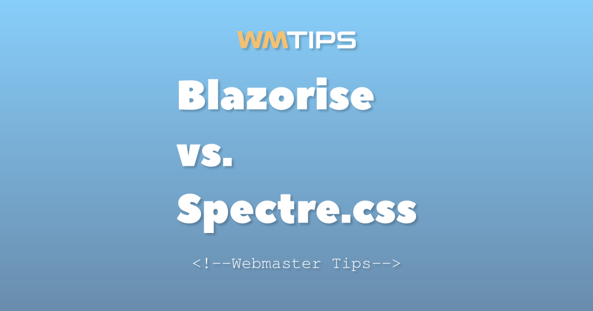 Blazorise vs. Spectre.css: 2026 Market Share & Usage Comparison