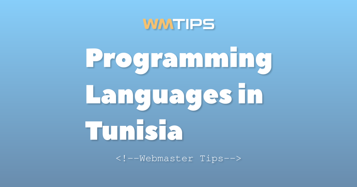 Top 13 Programming Languages on the Web in Tunisia by Market Share (2026)